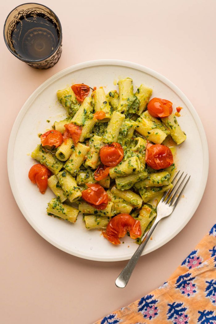 Tomato And Courgette Pesto Pasta - The best way to use lots of courgette!